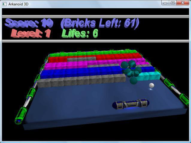 Arkanoid 3D to run in Windows online over Linux online