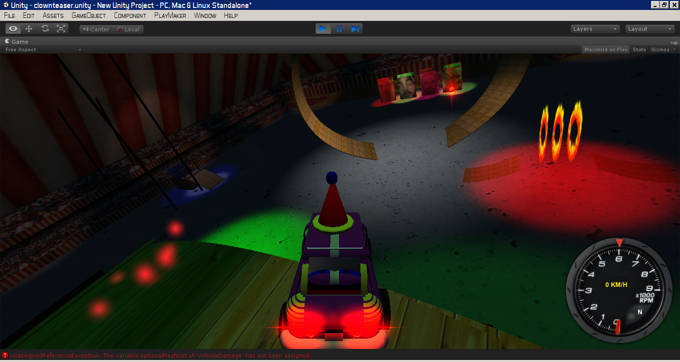 Clownsec Clown Car Racer to run in Linux online