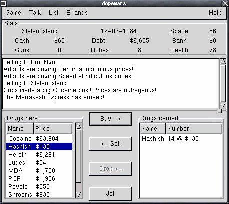 dopewars drug dealing game