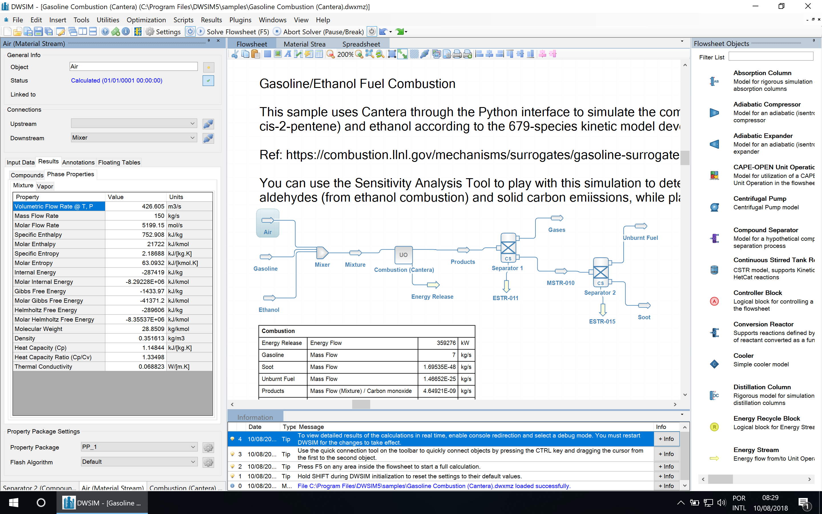 DWSIM - Open Source Process Simulator to run in Linux online