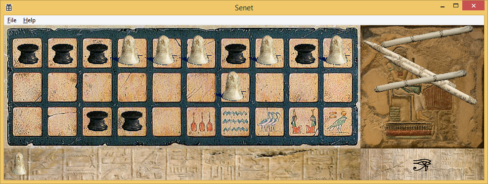 Egyptian Senet to run in Windows online over Linux online