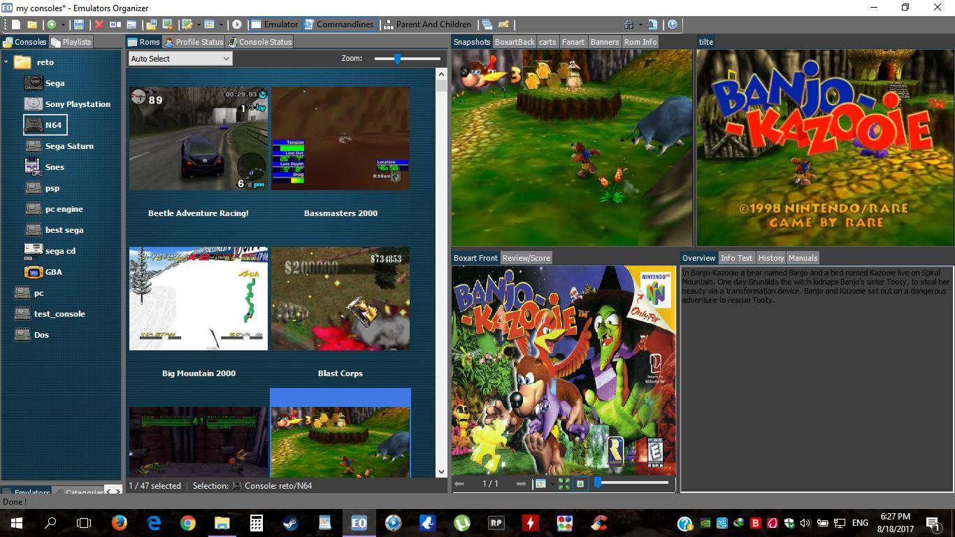 Emulators Organizer to run in Linux online