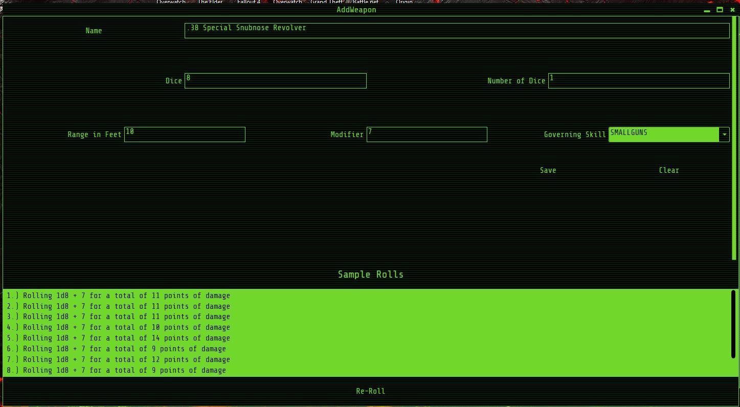Fallout PnP Calculator to run in Windows online over Linux online