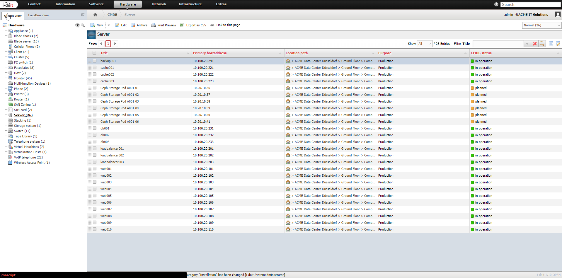i-doit - Open Source CMDB ITSM Tool