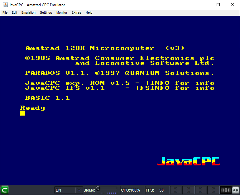 JavaCPC Desktop - Java CPC Emulator
