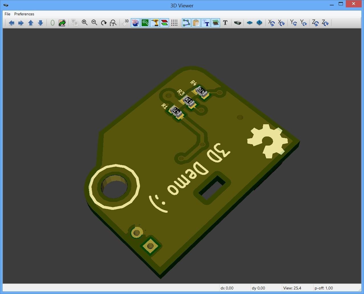 kicad 3D rendering