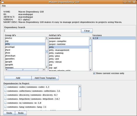 Maven Dependency GUI