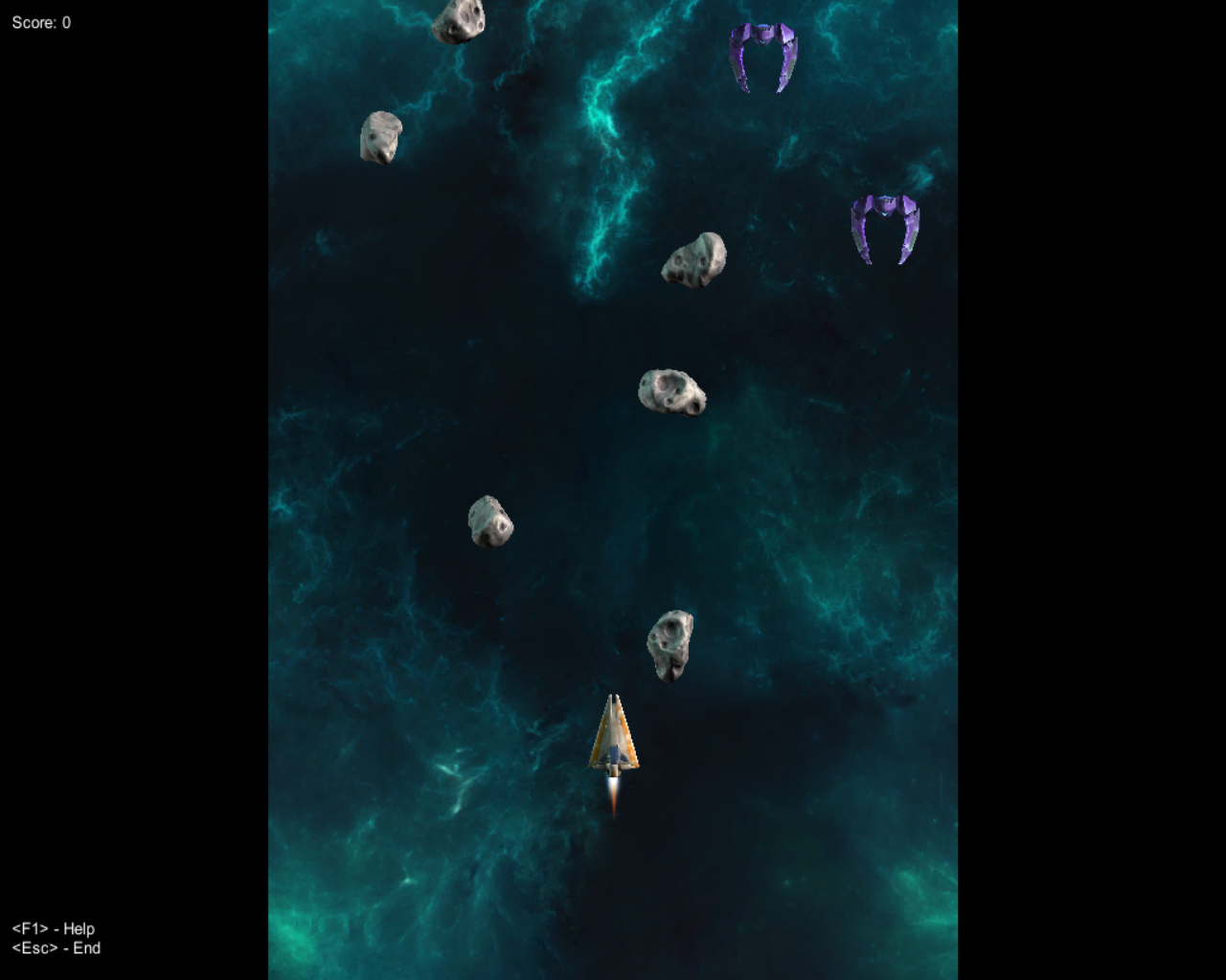 Space Shooter Arcade to run in Windows online over Linux online