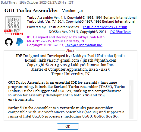 GUI Turbo Assembler (TASM)