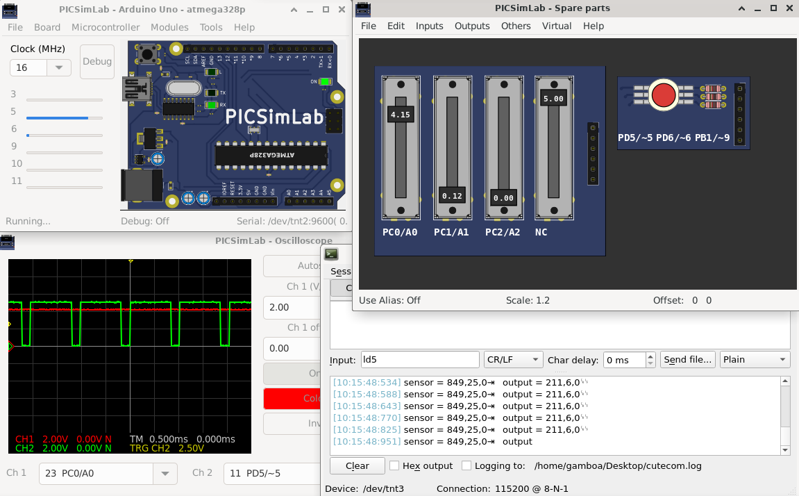 PICSimLab - Prog. IC Simulator Lab.