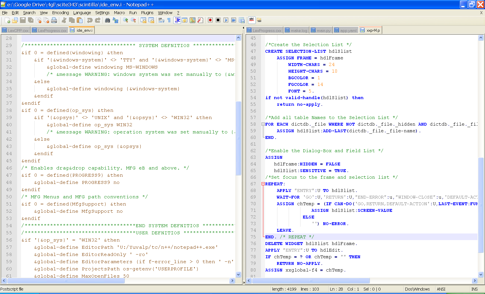 Progress 4GL / ABL support for Notepad++