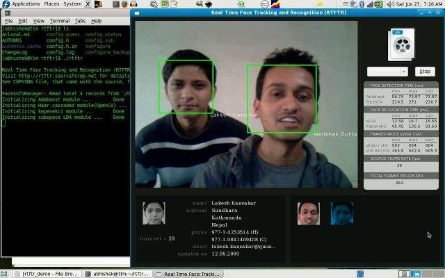 Real Time Face Tracking and Recognition