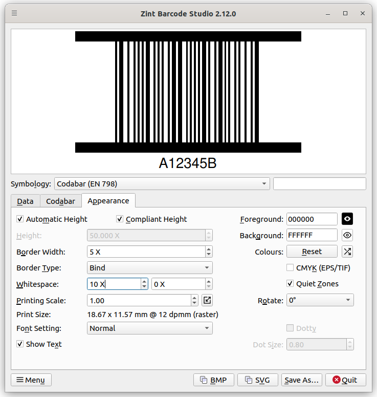 Zint Barcode Generator