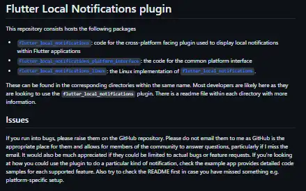 Descarga del complemento de notificaciones locales de Flutter para Linux