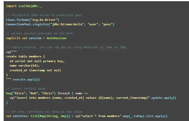 ScalikeJDBC download for Windows
